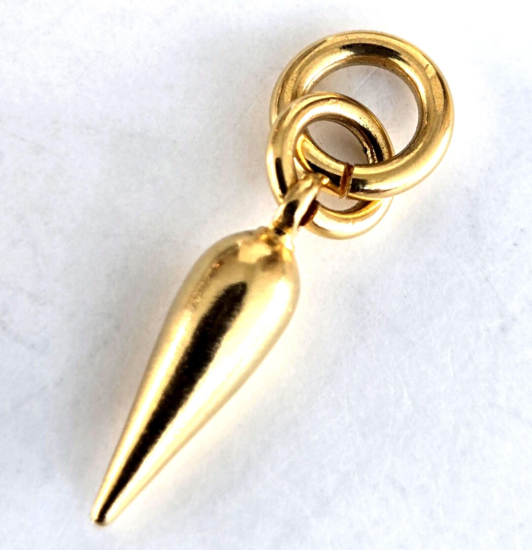 1 Vintage Gold Tone Spike End Dangle With 2 Jump Rings 1-7/8" Long - Etsy