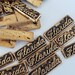4 Vintage FLORIDA Name State Tag Bar Gold Plated Plastic 11/16" X 1/4 ...