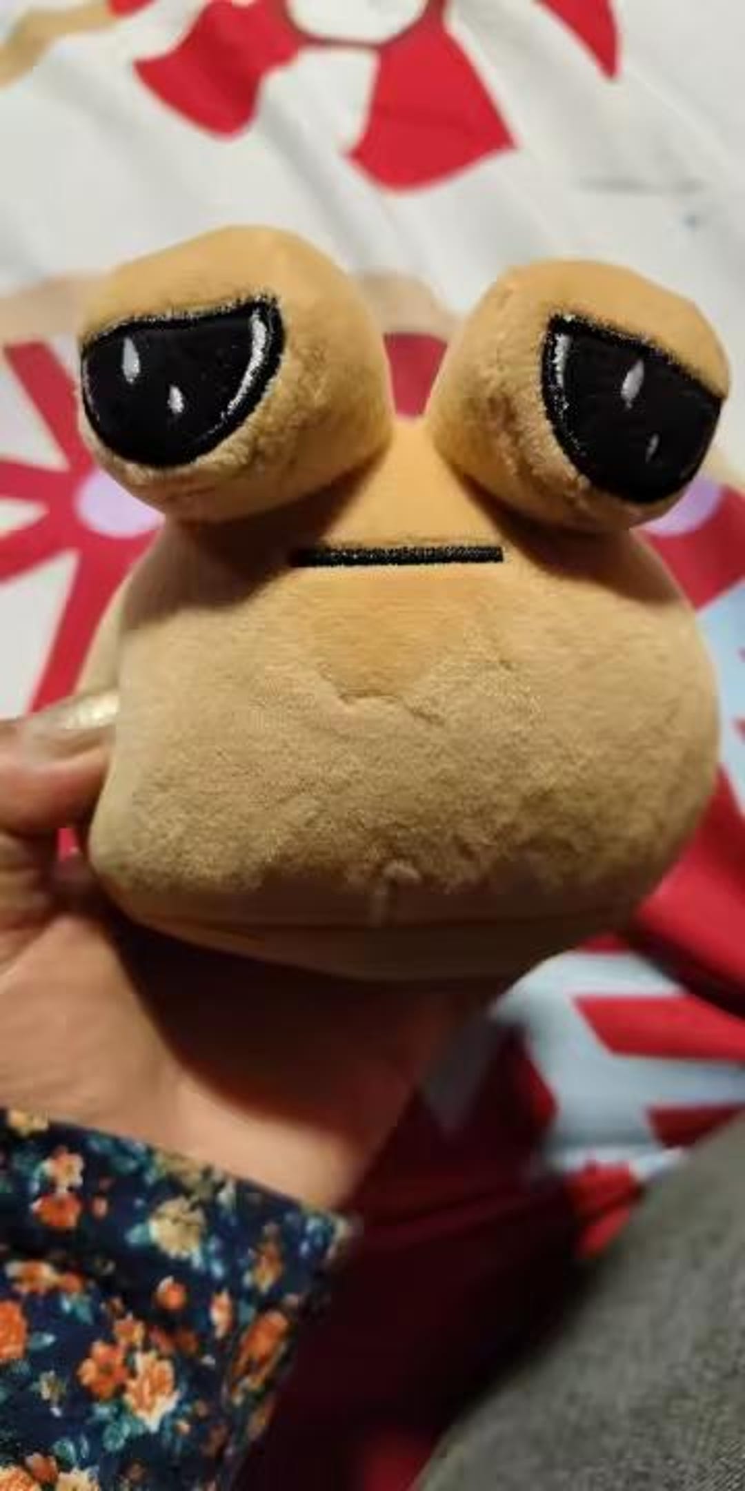 Big Pou Plush Toy – Soft Cuddly Pou Character, Cute Game Plush for Kids ...