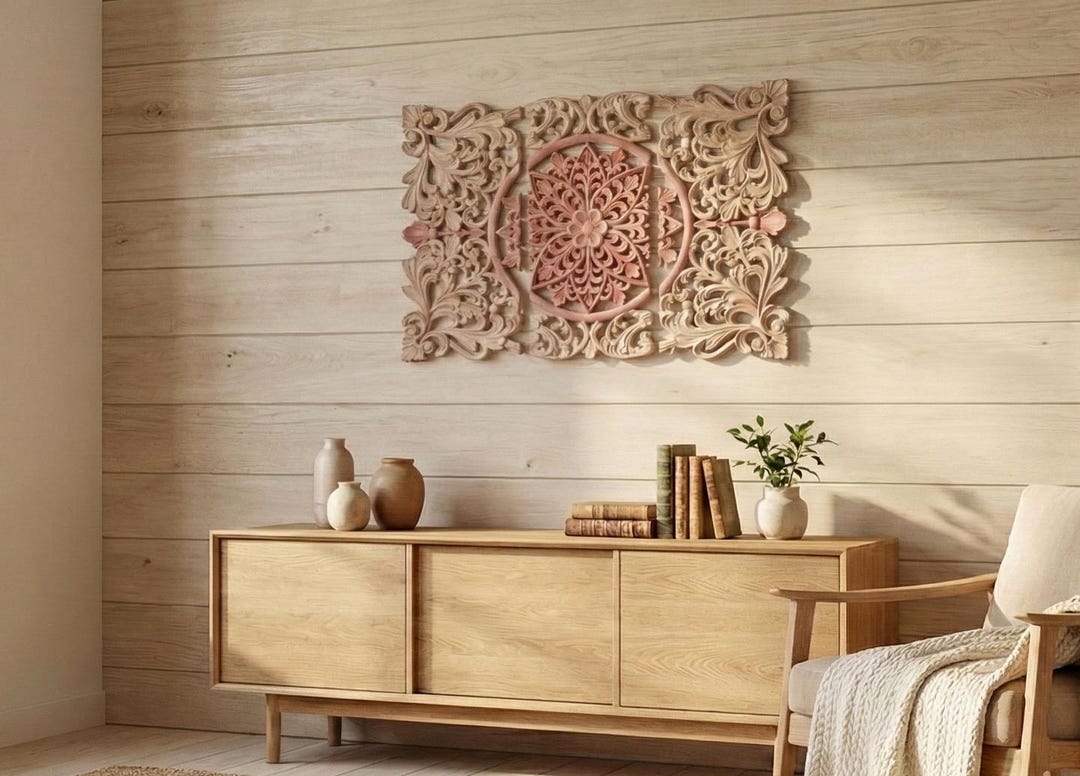 Rustic Mandala Headboard - Wooden Wall Sculpture - Boho Sanctuary Decor ...
