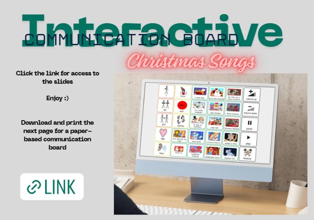 Interactive Communication Board - Christmas Songs - Etsy