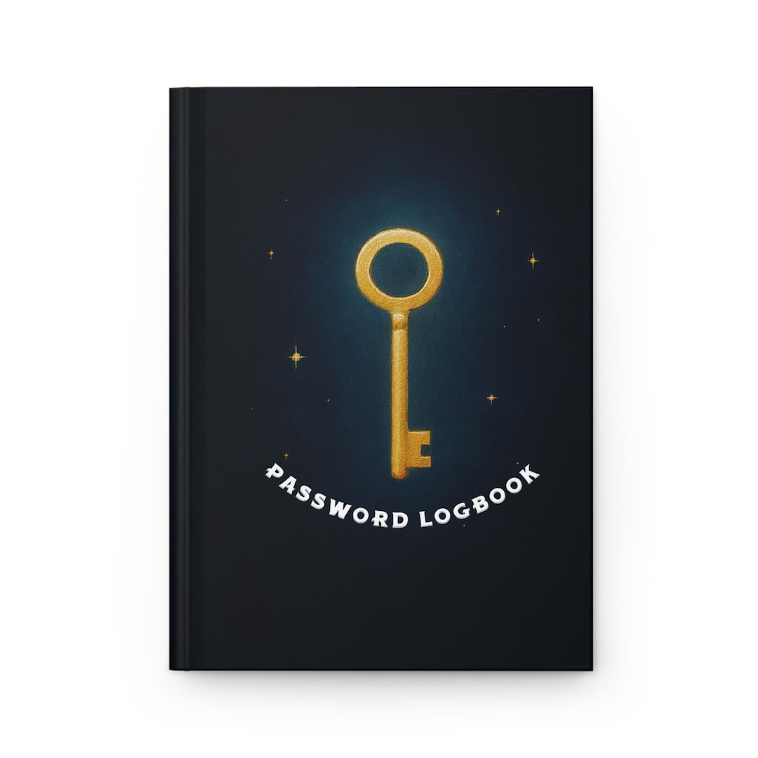 Golden Key Password Logbook Hardcover Journal | Password Logbook - Etsy