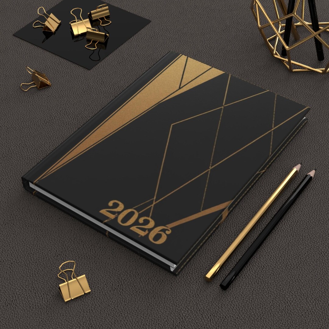 Gold Geometric 2026 Journal Hardcover - Etsy