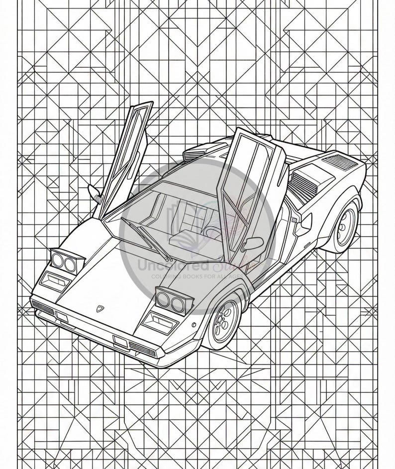 Evolution of Car Printable Coloring Book | Vintage, Muscle, Sports Cars ...