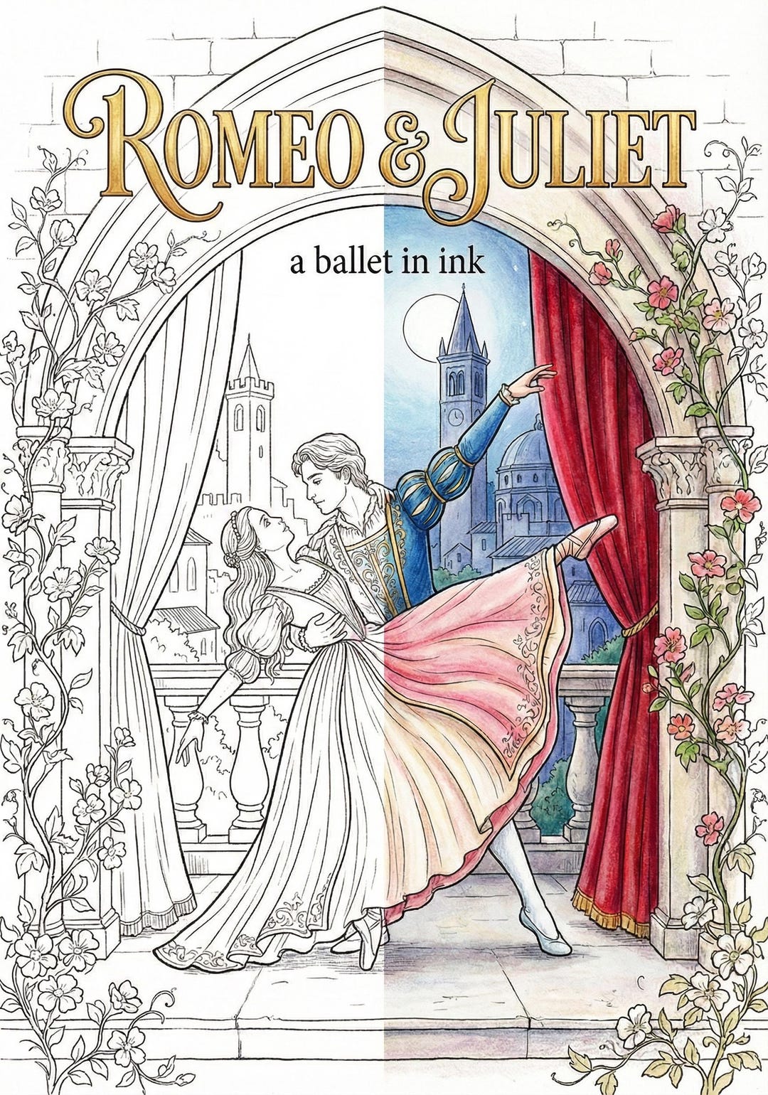 Romeo & Juliet Coloring Book PDF | Shakespeare Love Story, Ballet and ...