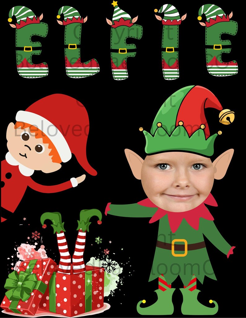 Custom Elf Photo Template, Printable PNG (digital Download) - Etsy