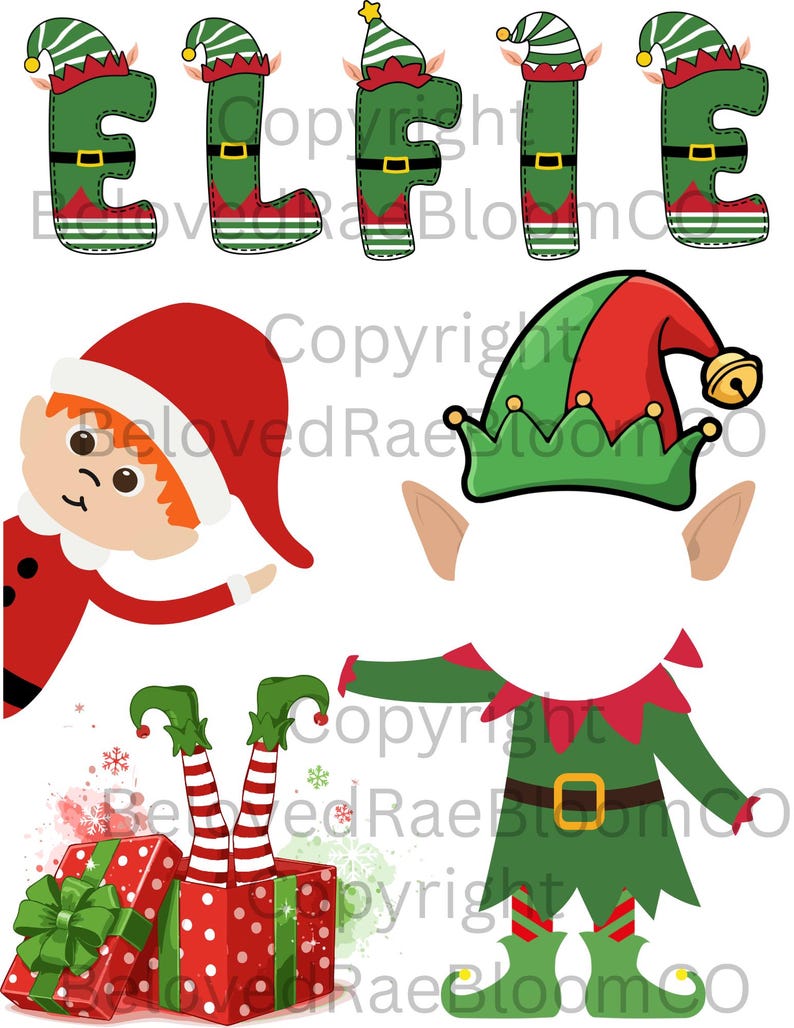 Custom Elf Photo Template, Printable PNG (digital Download) - Etsy