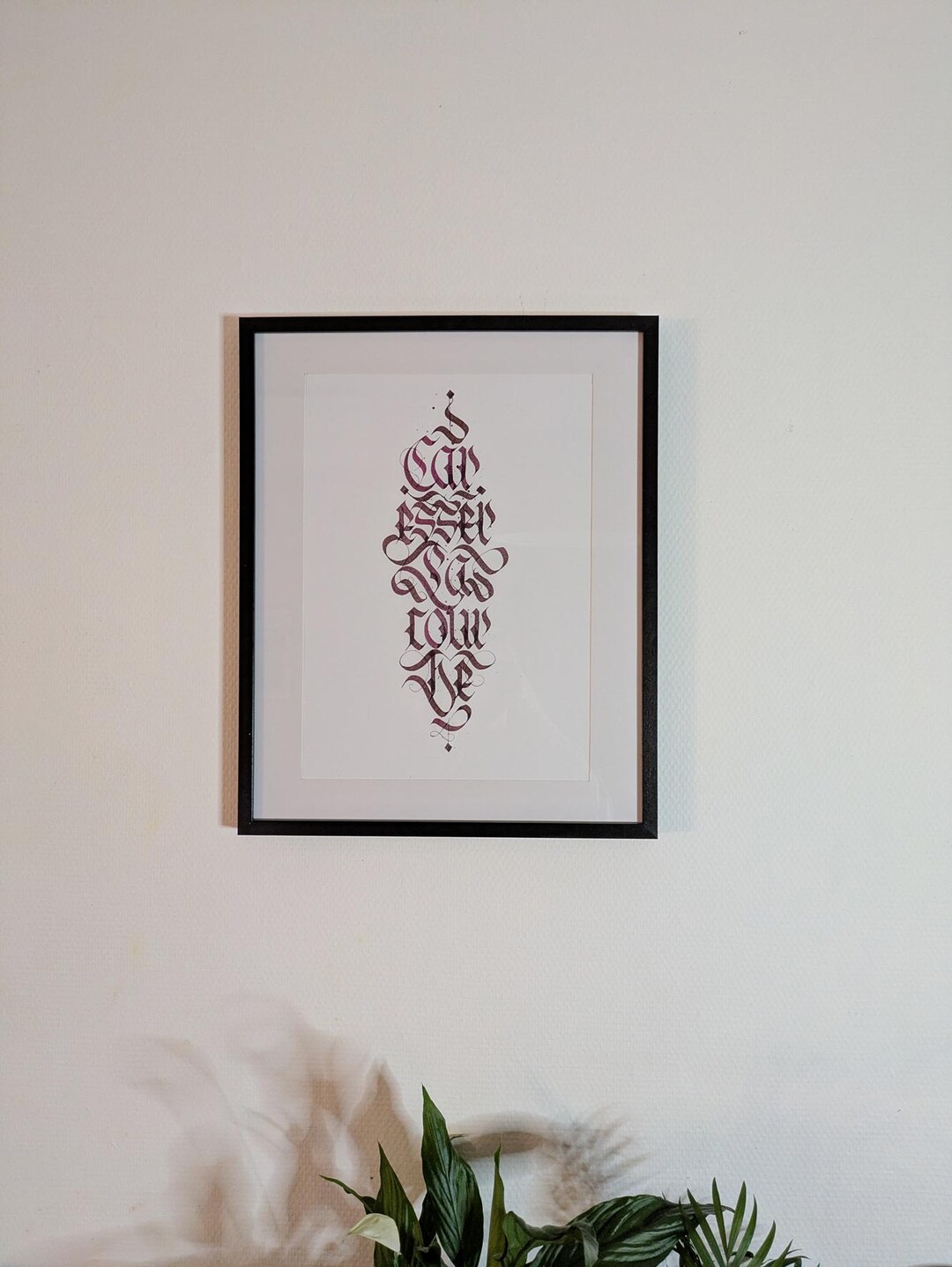 Calligraphy "caressing the Curve" / Art Reproduction / Minimalist ...