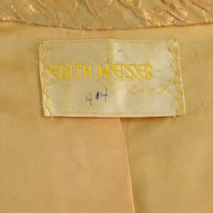 Vintage Custom Made Edith Meiser Gold Cocktail Dress Suit Set With ...