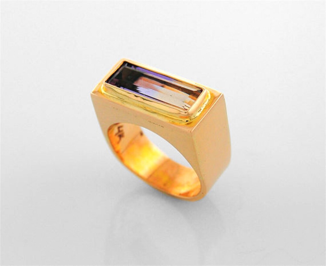 Ametrine Statement Ring in 14K Yellow Gold Bold Irreplaceable Large ...