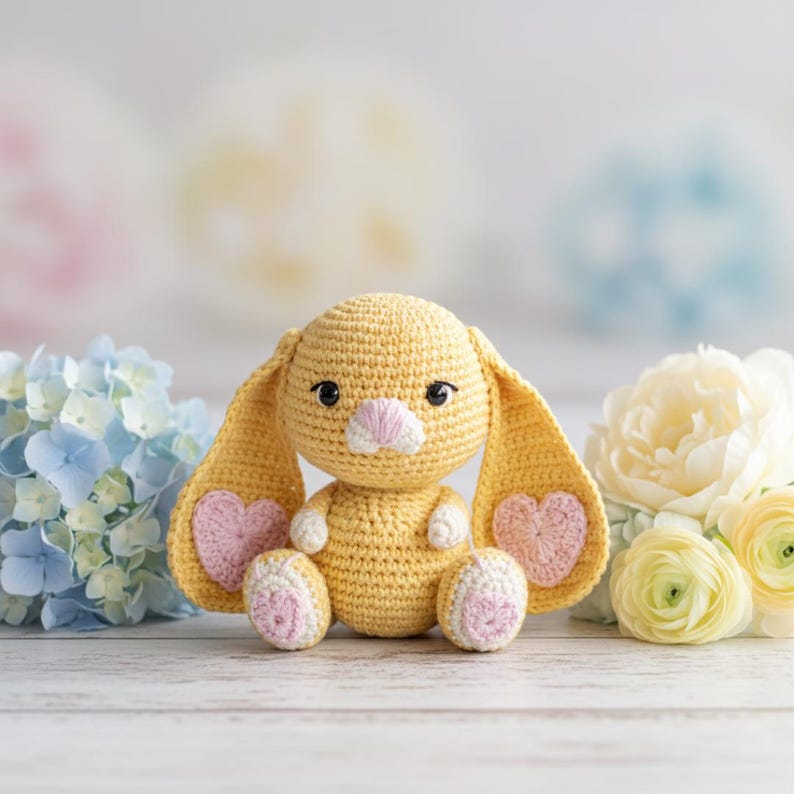 Crochet Bunny Pattern PDF | Amigurumi Rabbit Pattern, Plush Bunny Toy ...