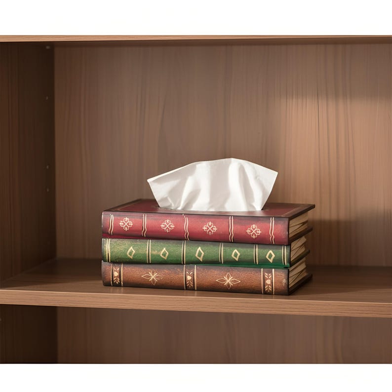 Pile of Books Tissue Box Cover. Vintage Book Style Tissuebox Cover - Etsy