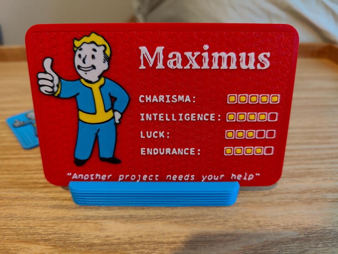Custom 3D Printed Business Card | Fallout Style | Personalized Gift ...