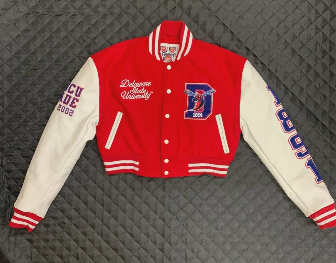 Delaware State Hornets Varsity Jacket – Red & White Letterman Jacket - Etsy