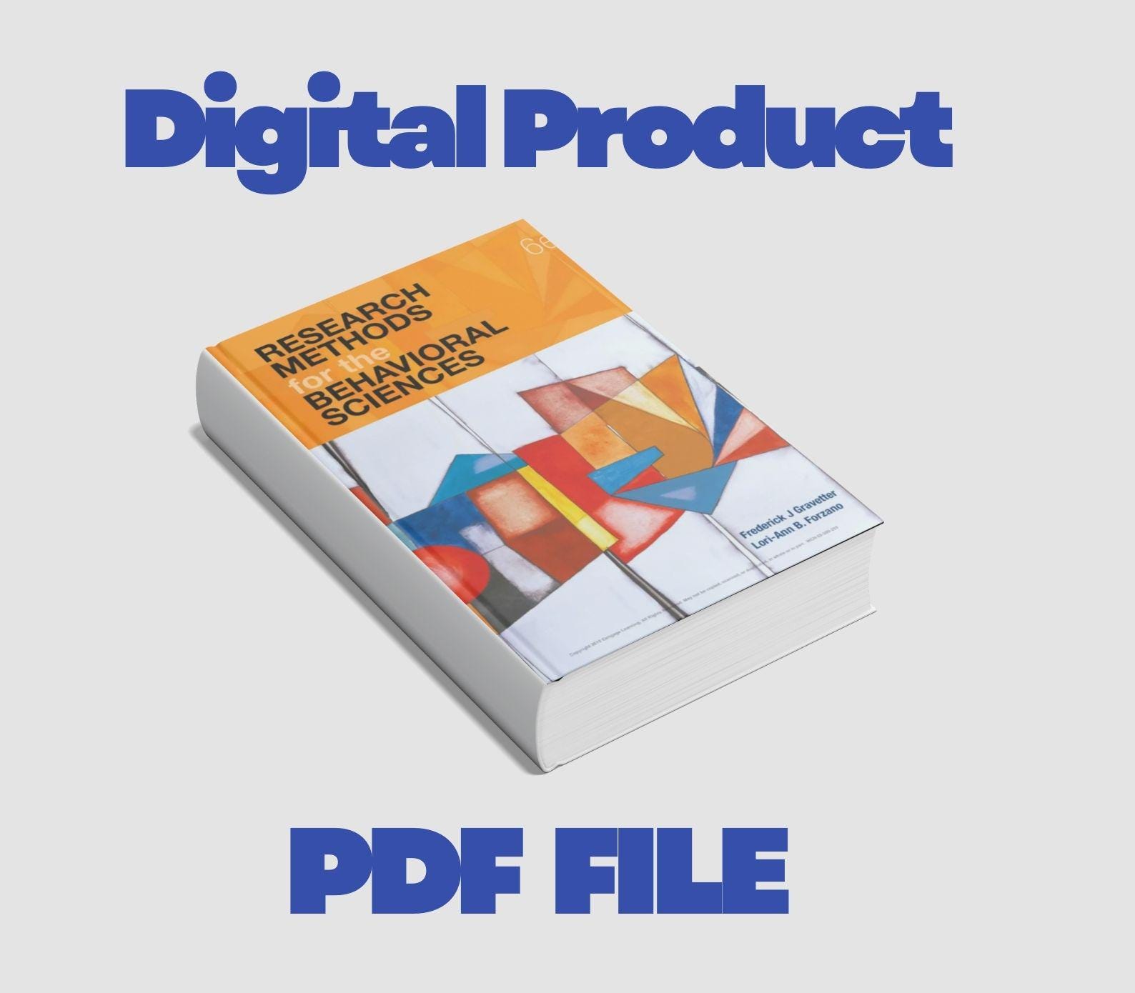 Research Methods for the Behavioral Sciences 6th Edition - Etsy