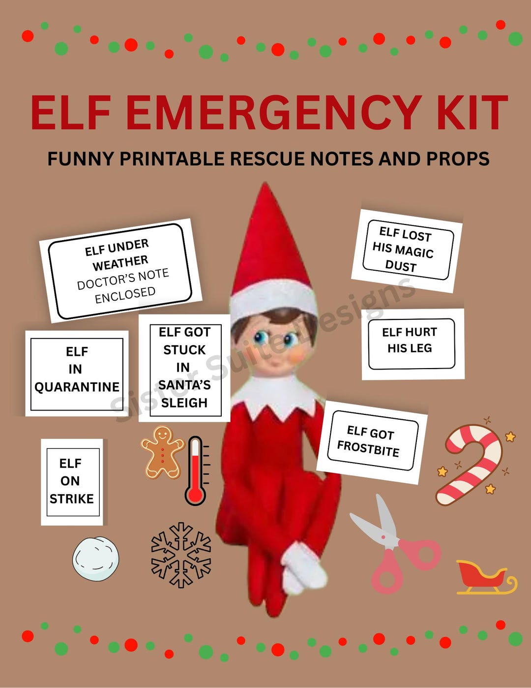 Elf Emergency Kit| Printable Notes & Excuse Cards| Lost Magic Dust ...