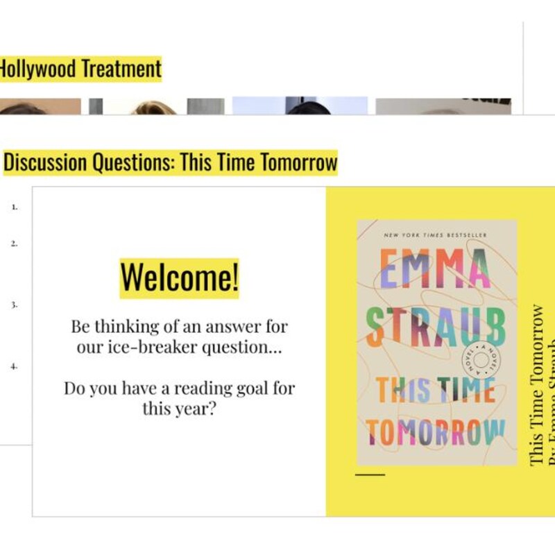 Book Club Presentation - Etsy