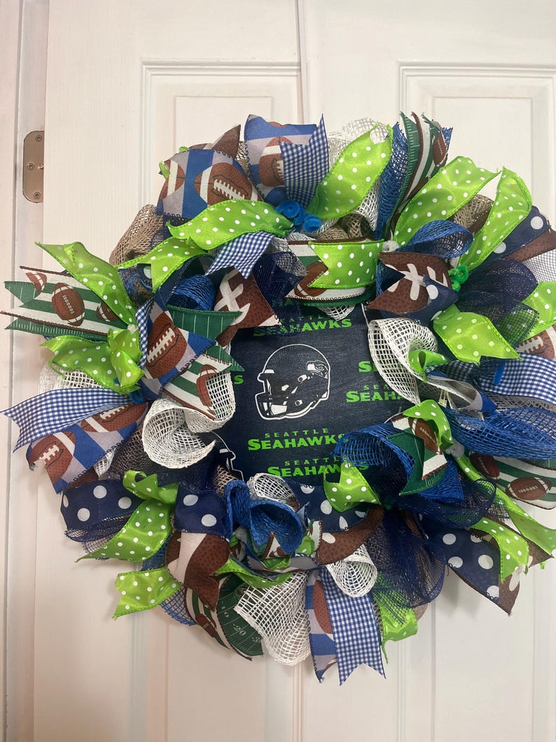 Seattle Seahawks Wreath - Etsy