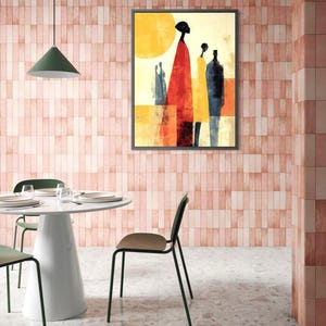 African Silhouettes Art Print | Abstract Ethnic Decor (digital Download ...