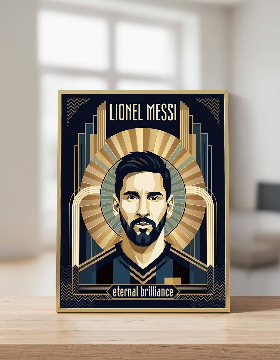 Lionel Messi Art Deco Poster Print, Football Legend Wall Art Gift ...