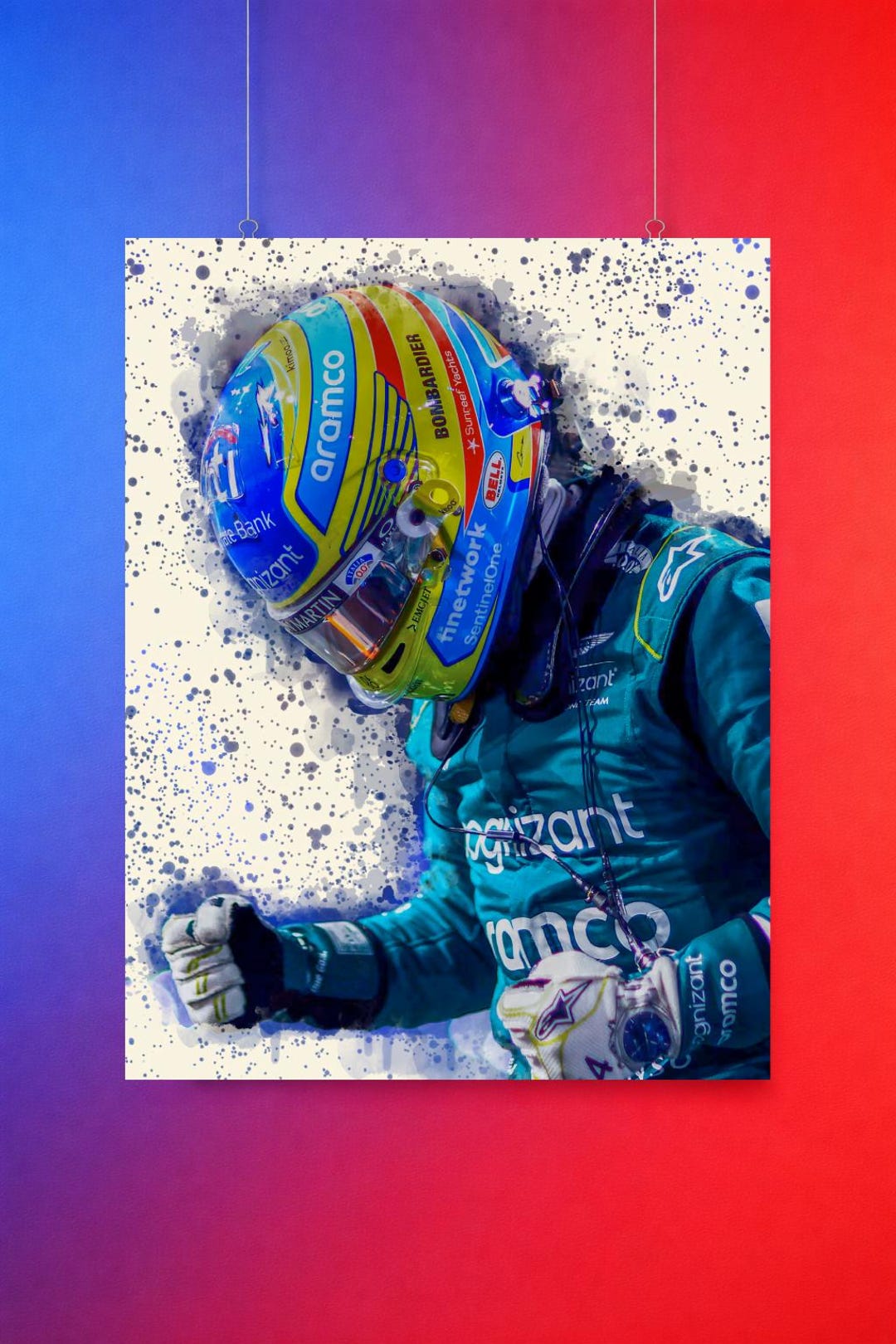 Fernando Alonso Aston Martin F1 Poster - Wall Art - Etsy