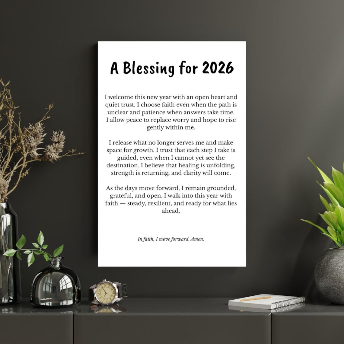 2026 New Year Blessing Card, Christian Prayer (digital Download) - Etsy