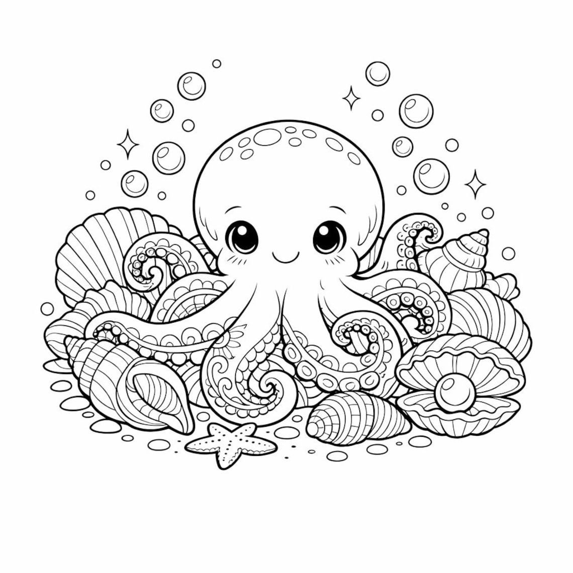 100 Cute Ocean Animals Coloring Pages Adult and Kid Coloring Pages ...