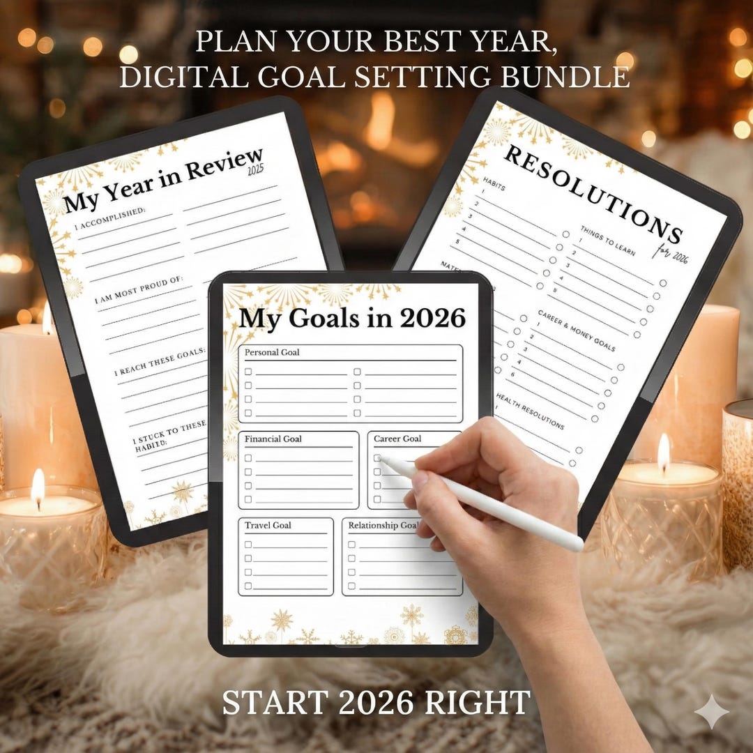 2026 Goal Setting Printable Bundle – New Year Reflection Cards (PDF) - Etsy
