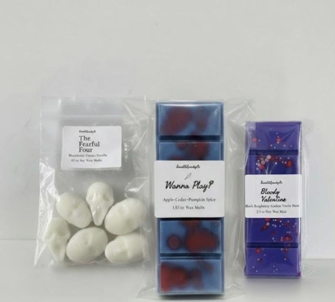 Horror Wax Melt Bundle – the Fearful Four & Wanna Play + Bloody ...