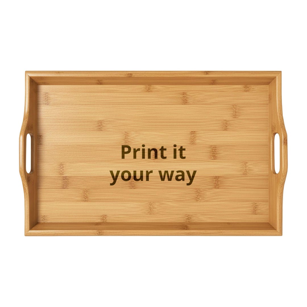 Custom Engraved Bamboo Serving Tray | Personalized Wood Tray - Etsy
