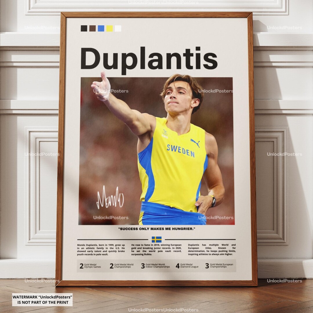 Armand Mondo Duplantis Poster, Duplantis Print, Wall Art, Armand ...