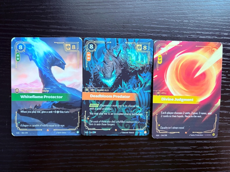 League of Legends: Riftbound Proxy Combo or Singles of Whiteflame Protector and Deadbloom ...