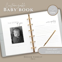 Newborn Baby Memory Book – Printable Keepsake Journal for First Year ...