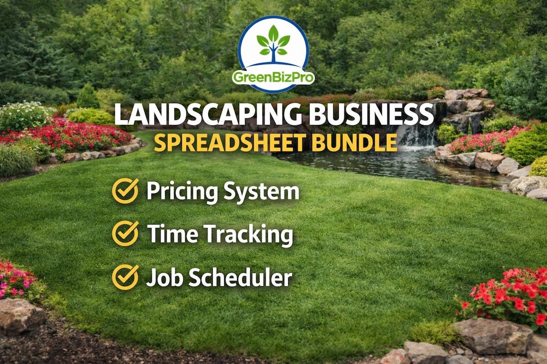 Landscape Business Spreadsheet Bundle - Pricing, Scheduling, and Time ...
