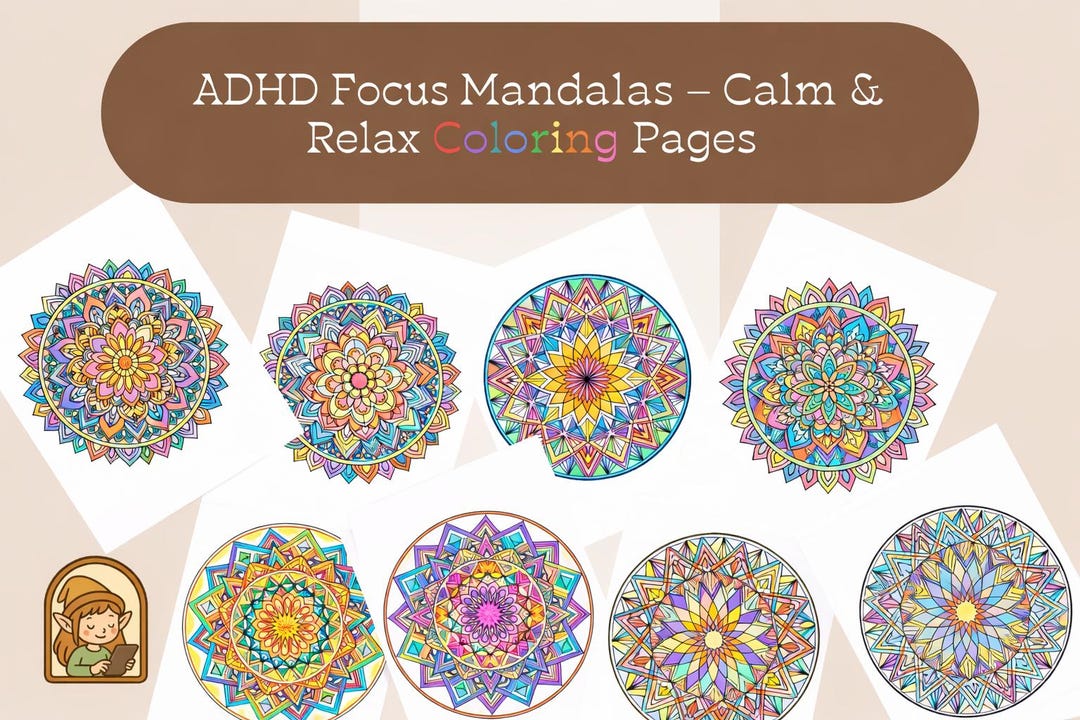 20 Mandala Coloring Pages for Adults | Printable Mandala Bundle ...