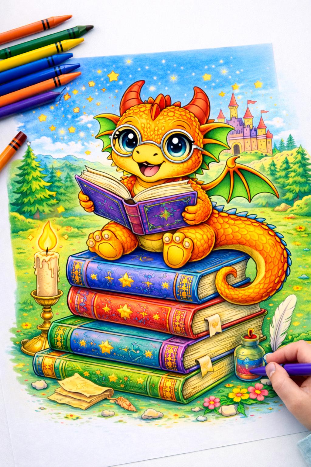 Cute Dragon Coloring Pages for Kids – Printable Dragon Coloring Book ...