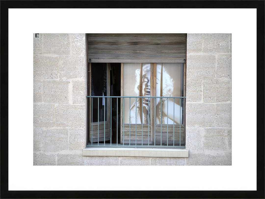 Marilyn Monroe in an Apartment Window, Marseille, France - Fine Art ...