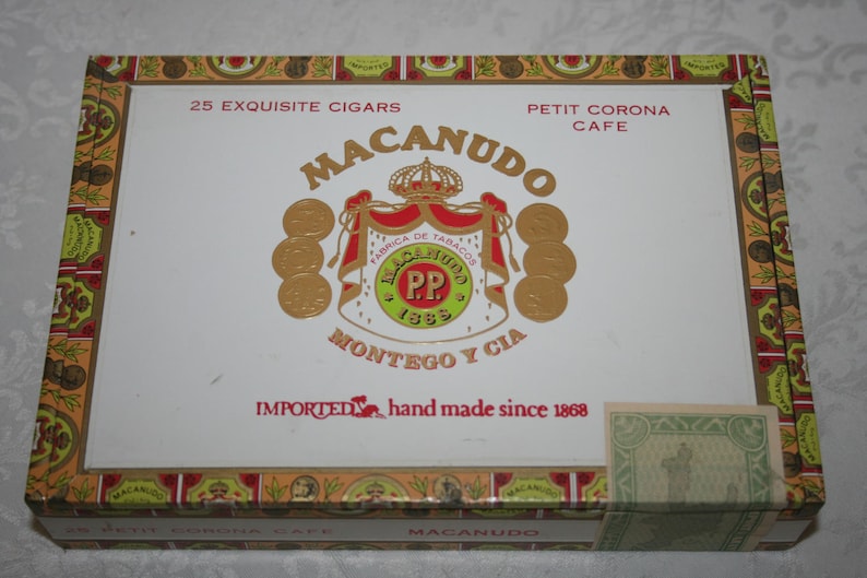 Vintage Macanudo Cigar Box, Petit Corona Cafe, Wood Craft Storage - Etsy