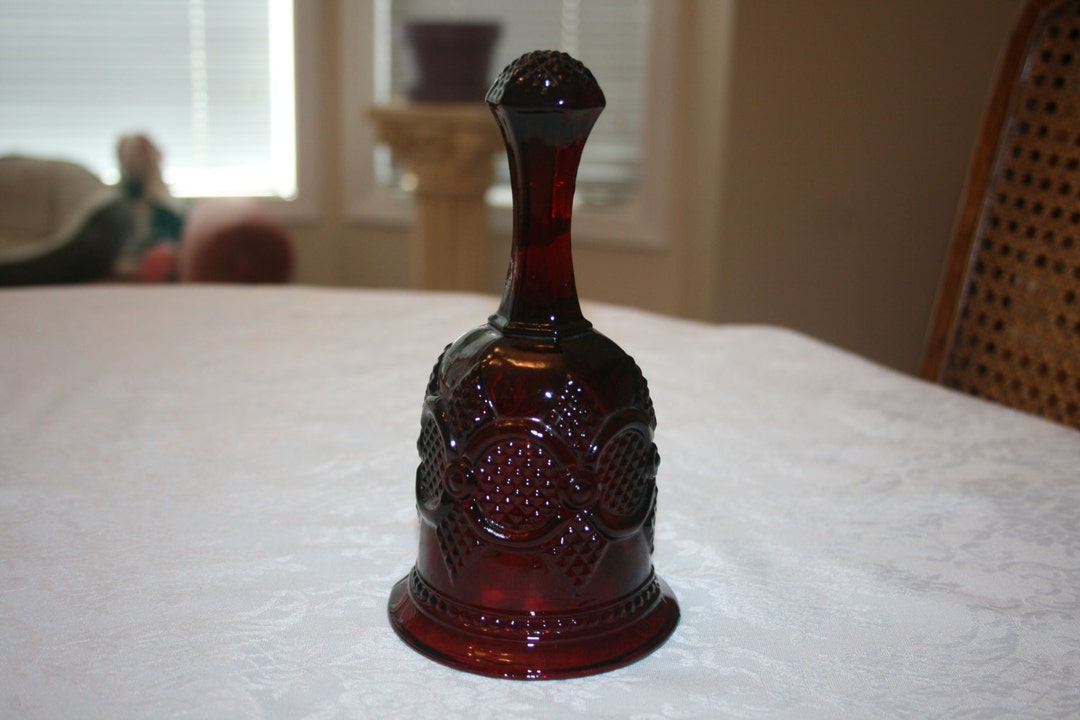 Vintage Avon Cape Cod, Ruby Red, Glass Bell - Etsy