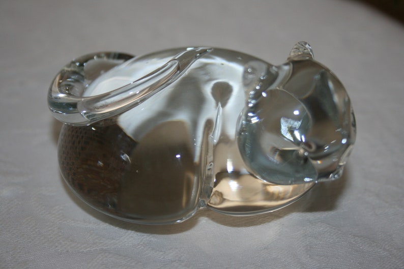 Vintage Clear Glass Modern Cat Kitten Kitty Feline Figure - Etsy