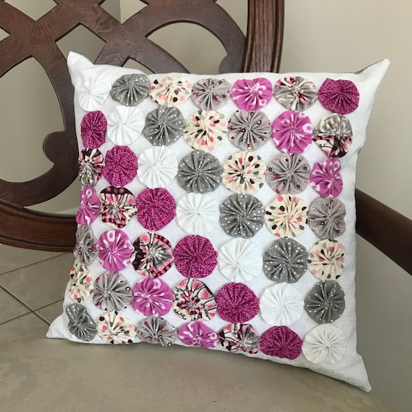 Yo Yo Pillow - Etsy