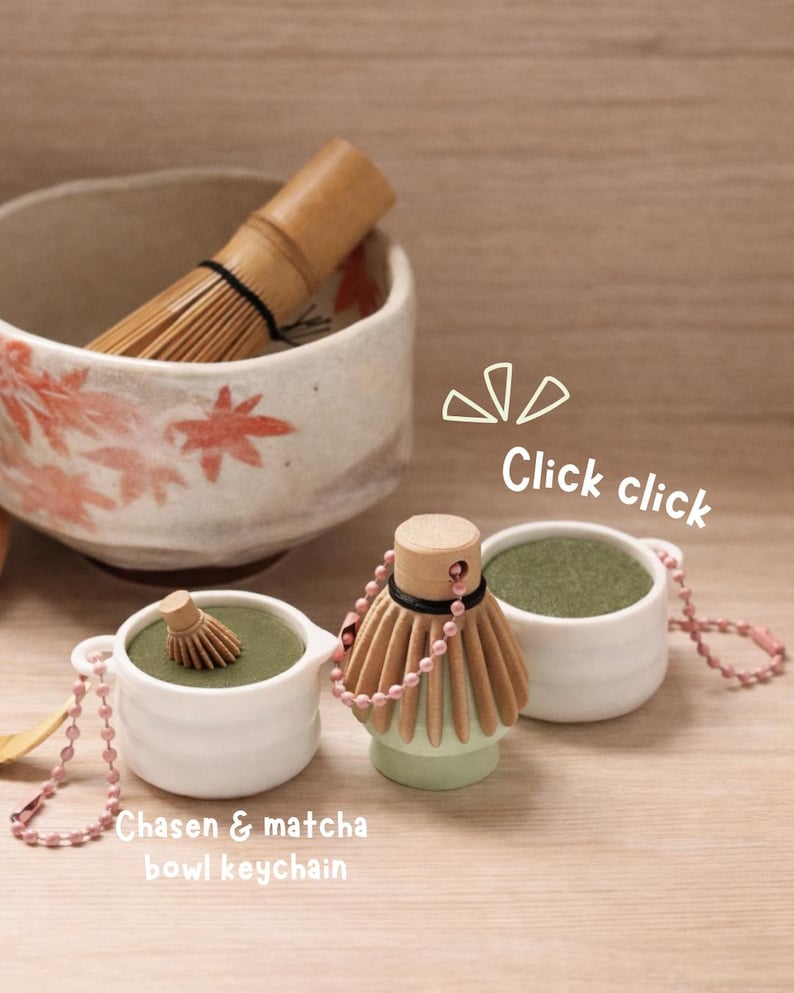 Matcha Fidget Clicker & Keychain - Etsy