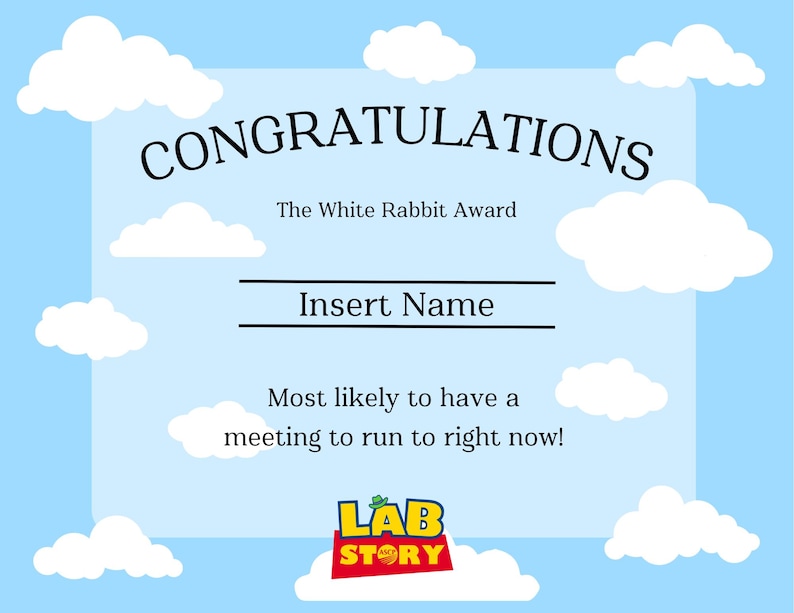 Lab Story / Lab Week Award / Superlatives / Certificates - Etsy