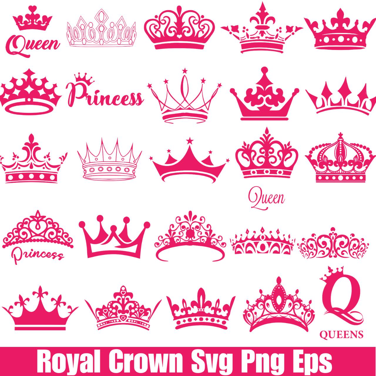 Royal Crown Files: King, Queen, Princess Tiara King Crown SVG, Queen ...