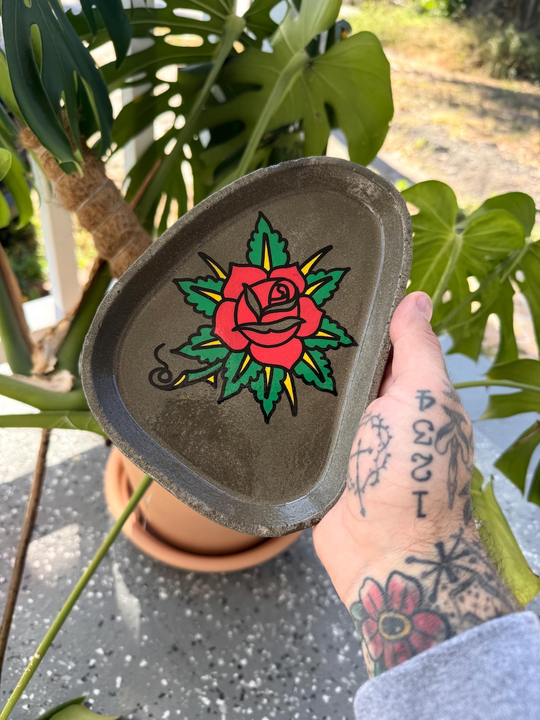 Hand Poured, Painted and Glossed Cement Trinket Dish! - Etsy