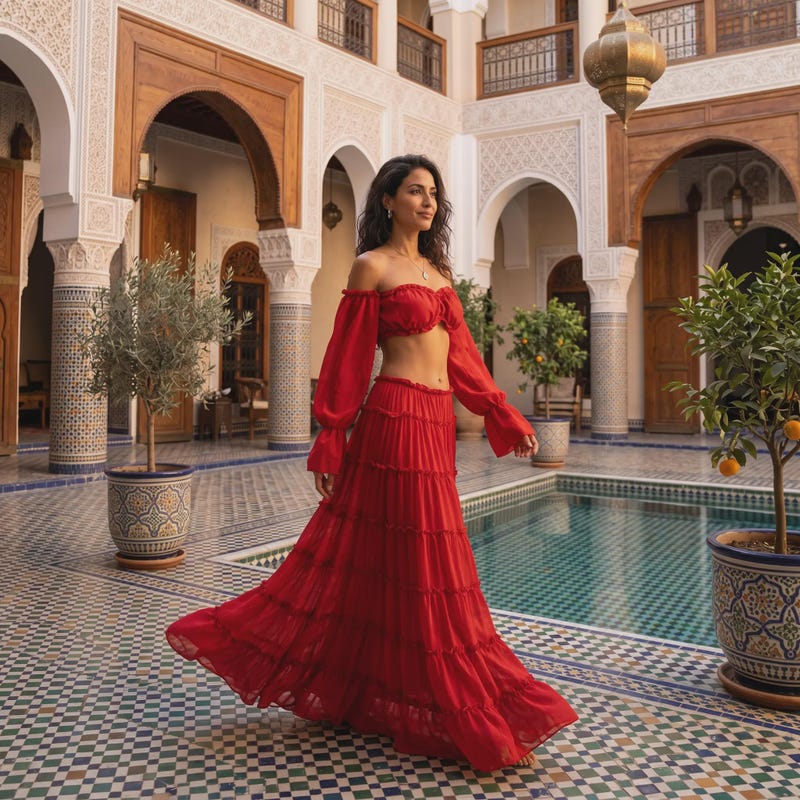 Chiffon Two Piece Set - Etsy
