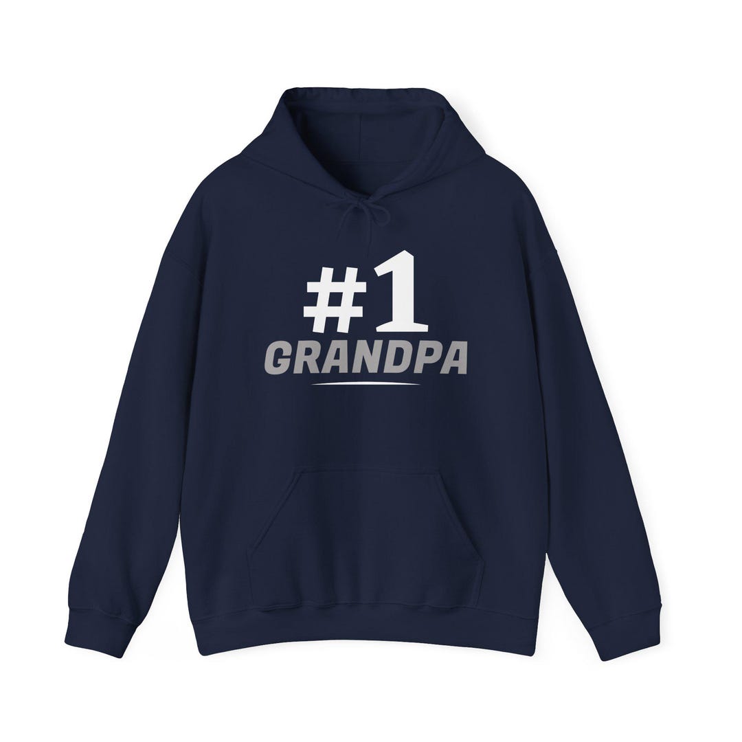 Number One Grandpa Hoodie, Cozy Cotton-poly Blend - Etsy