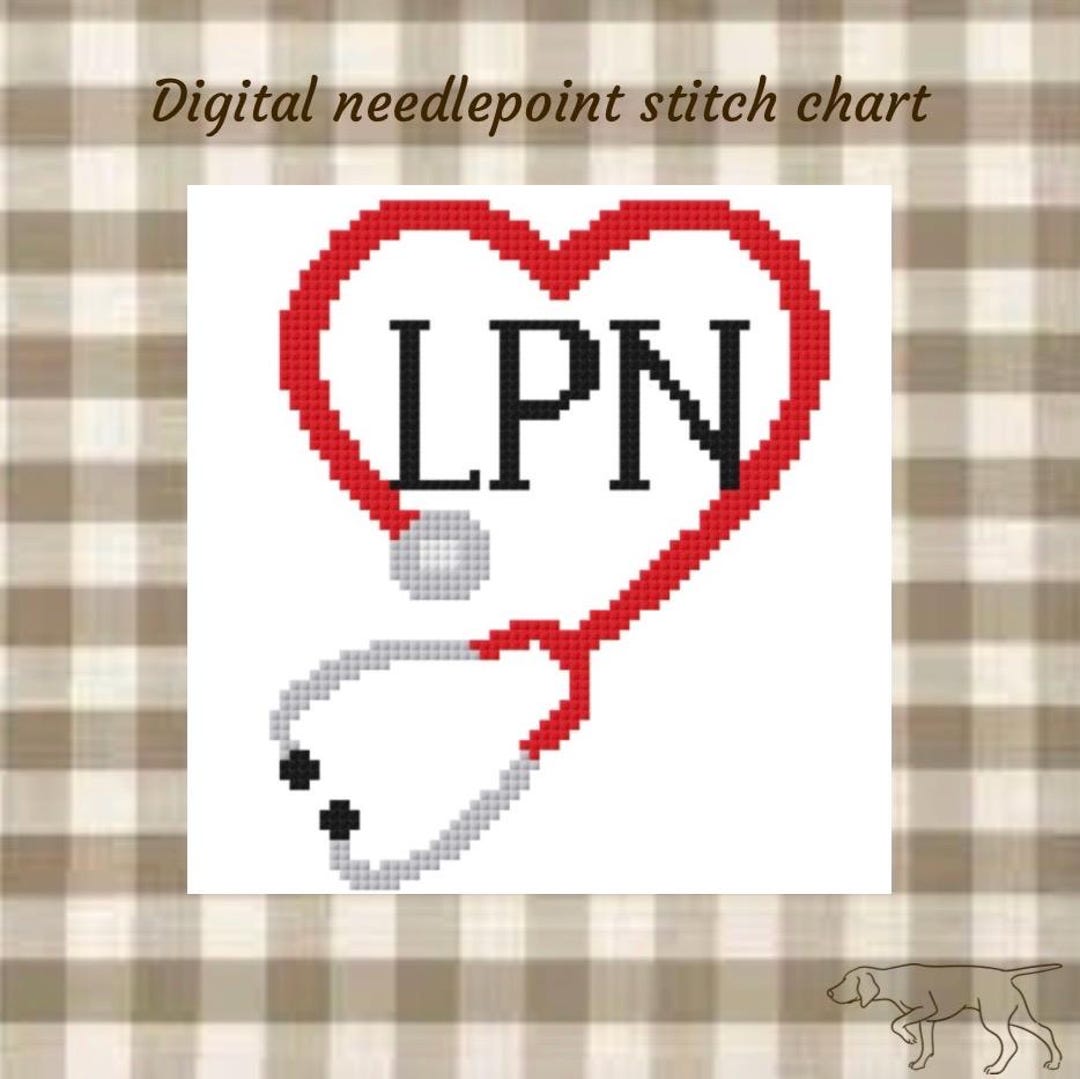 LPN Stethoscope Needlepoint Chart - Etsy