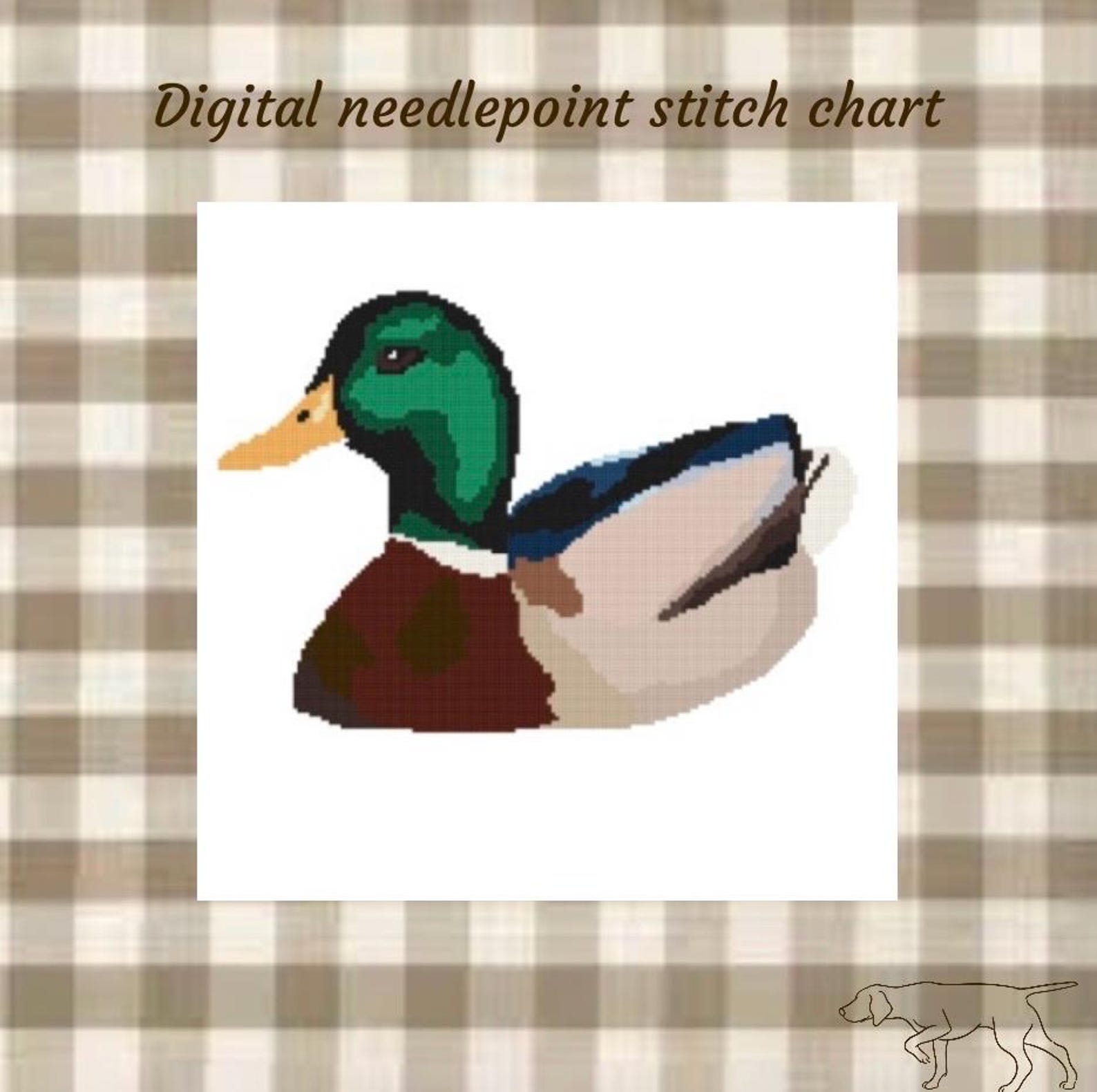 Mallard Duck Digital Needlepoint Chart 3 - Etsy