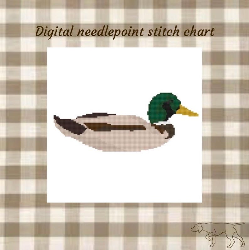 Mallard Duck Digital Needlepoint Chart 2 - Etsy